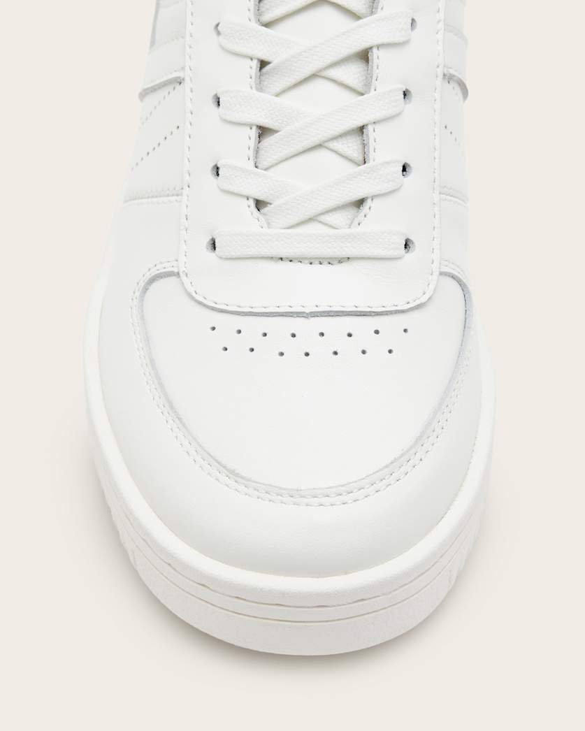 Vix Low Top Round Toe Leather Trainers White | ALLSAINTS